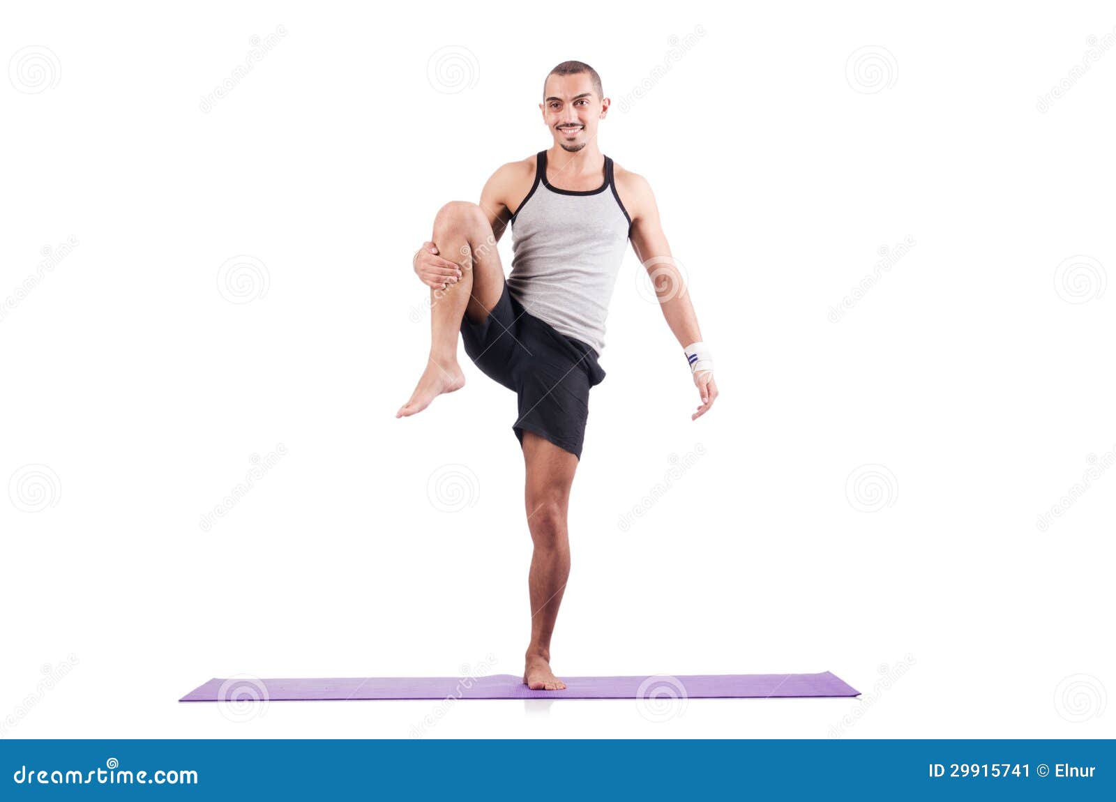 Man doing exercises stock image. Image of athletic, muscular - 29915741