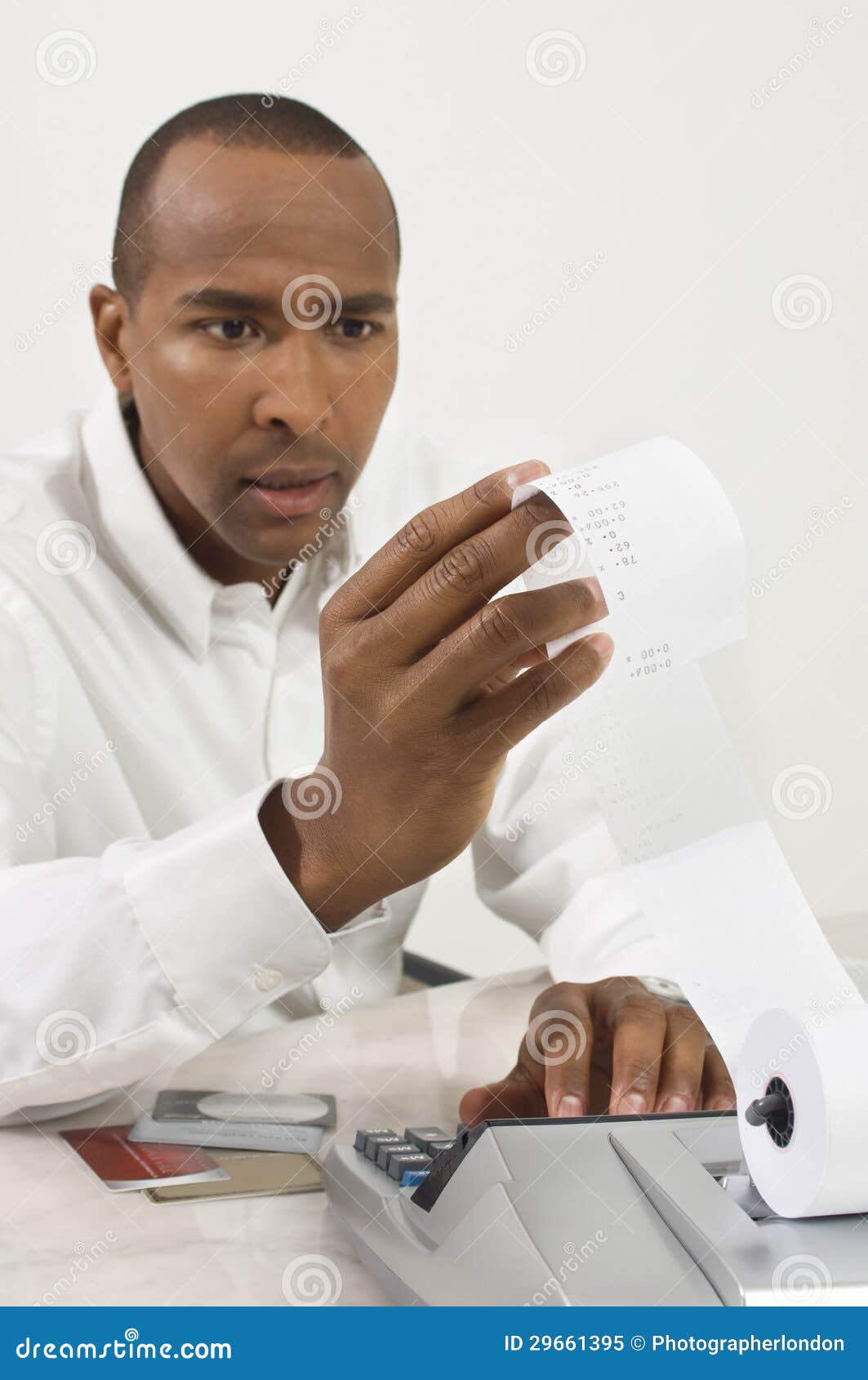 Man Doing Finances stock image. Image of anxious, executive - 29661395