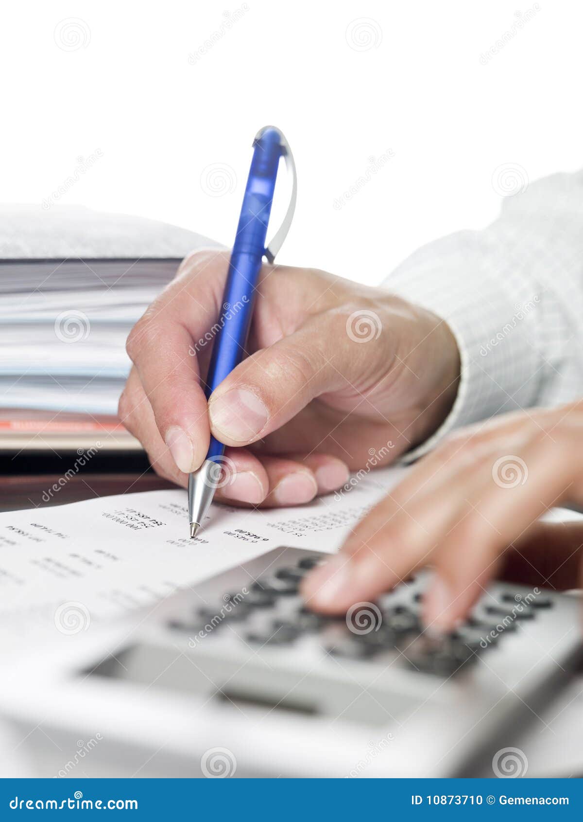 Man Doing Financial Calculations Stock Photo - Image of copy, account ...