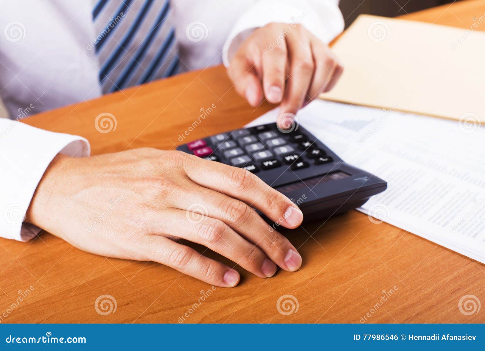 Man Doing His Accounting, Financial Adviser Working Stock Photo - Image ...