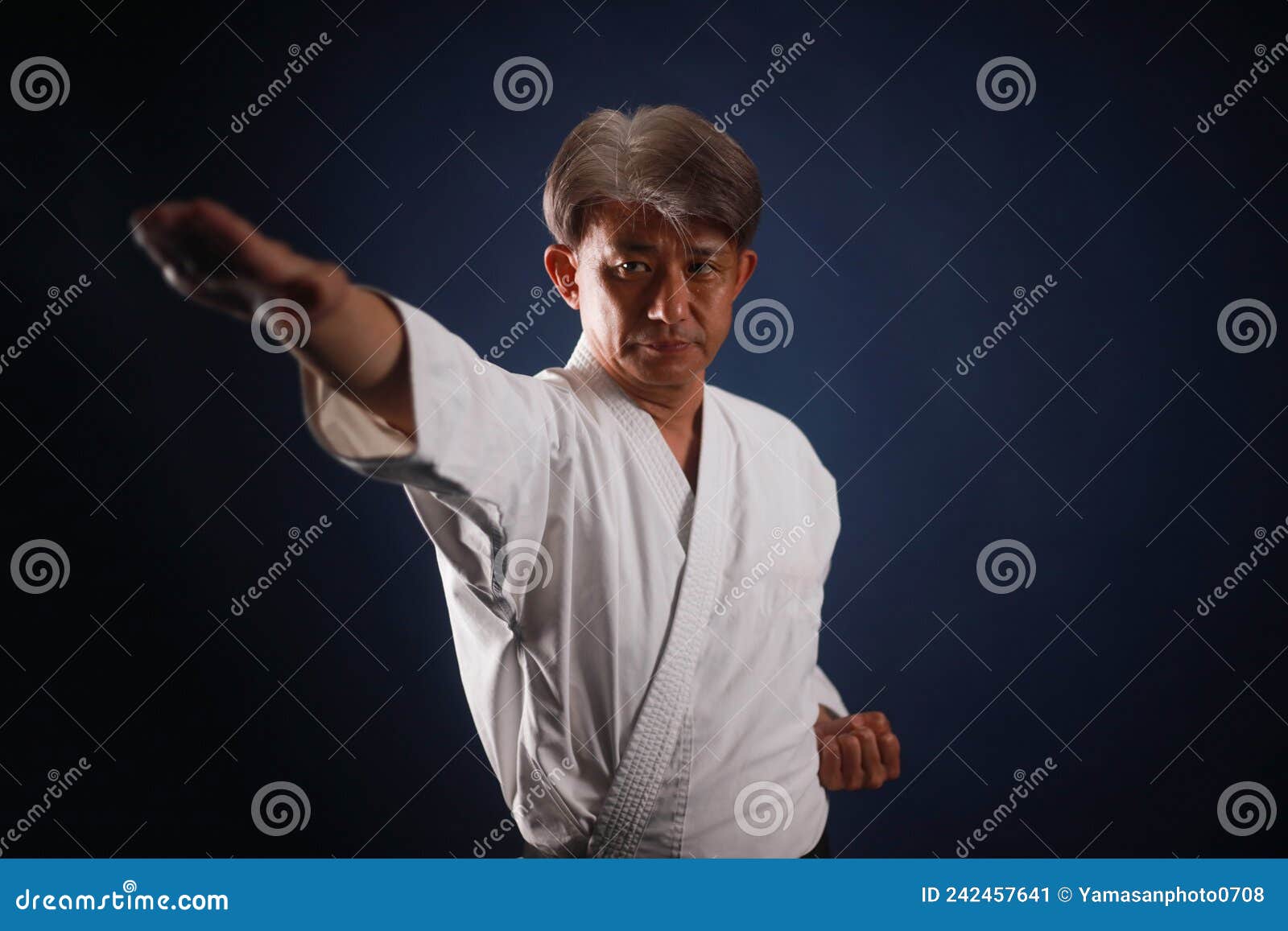 Man doing karate stock image. Image of pose, expression - 242457641