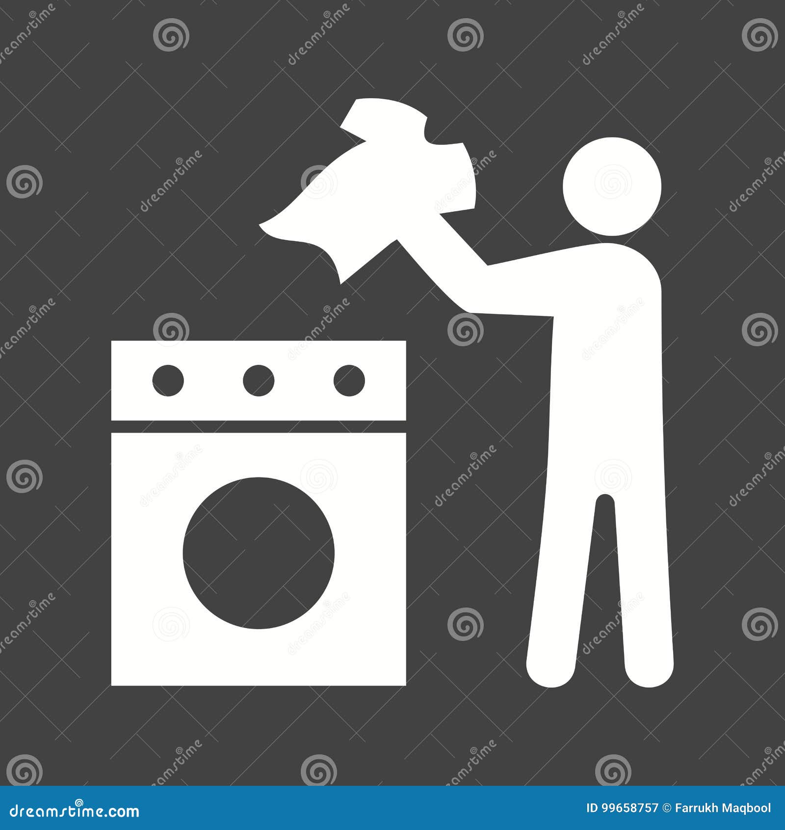 Man Doing Laundry stock vector. Illustration of vector - 99658757