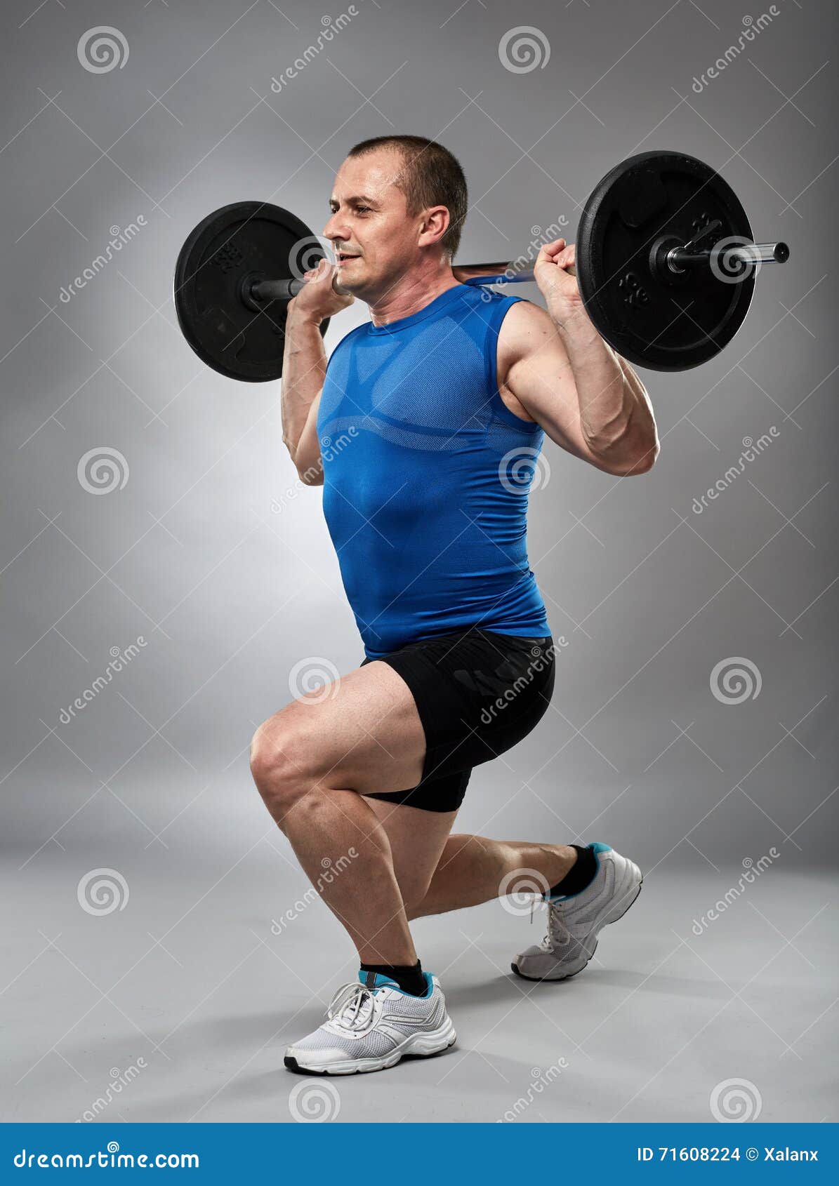 Man Doing Lunges, Legs Workout Stock Photo - Image of lunges ...