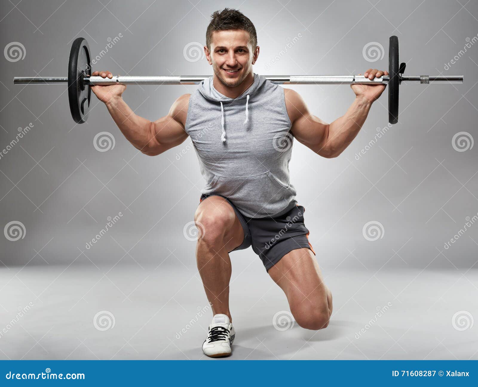 Man Doing Lunges, Legs Workout Stock Image - Image of indoor, male ...