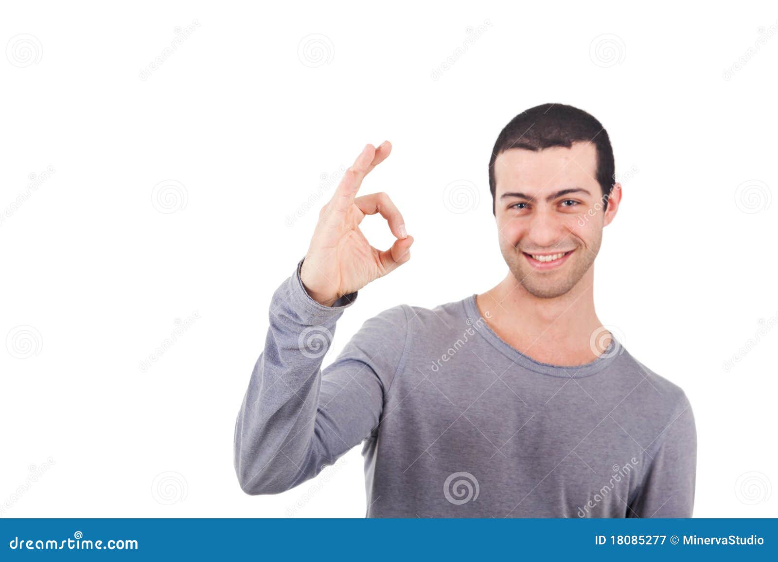 Man doing ok sign stock image. Image of businessman, people - 18085277