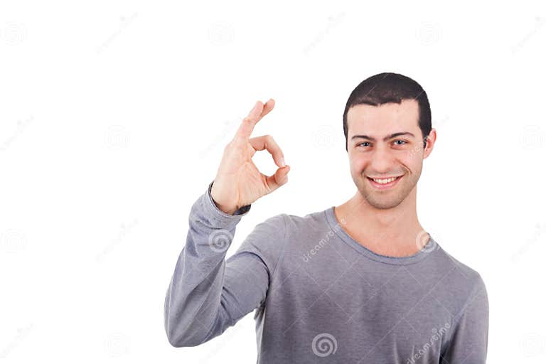 Man doing ok sign stock image. Image of businessman, people - 18085277