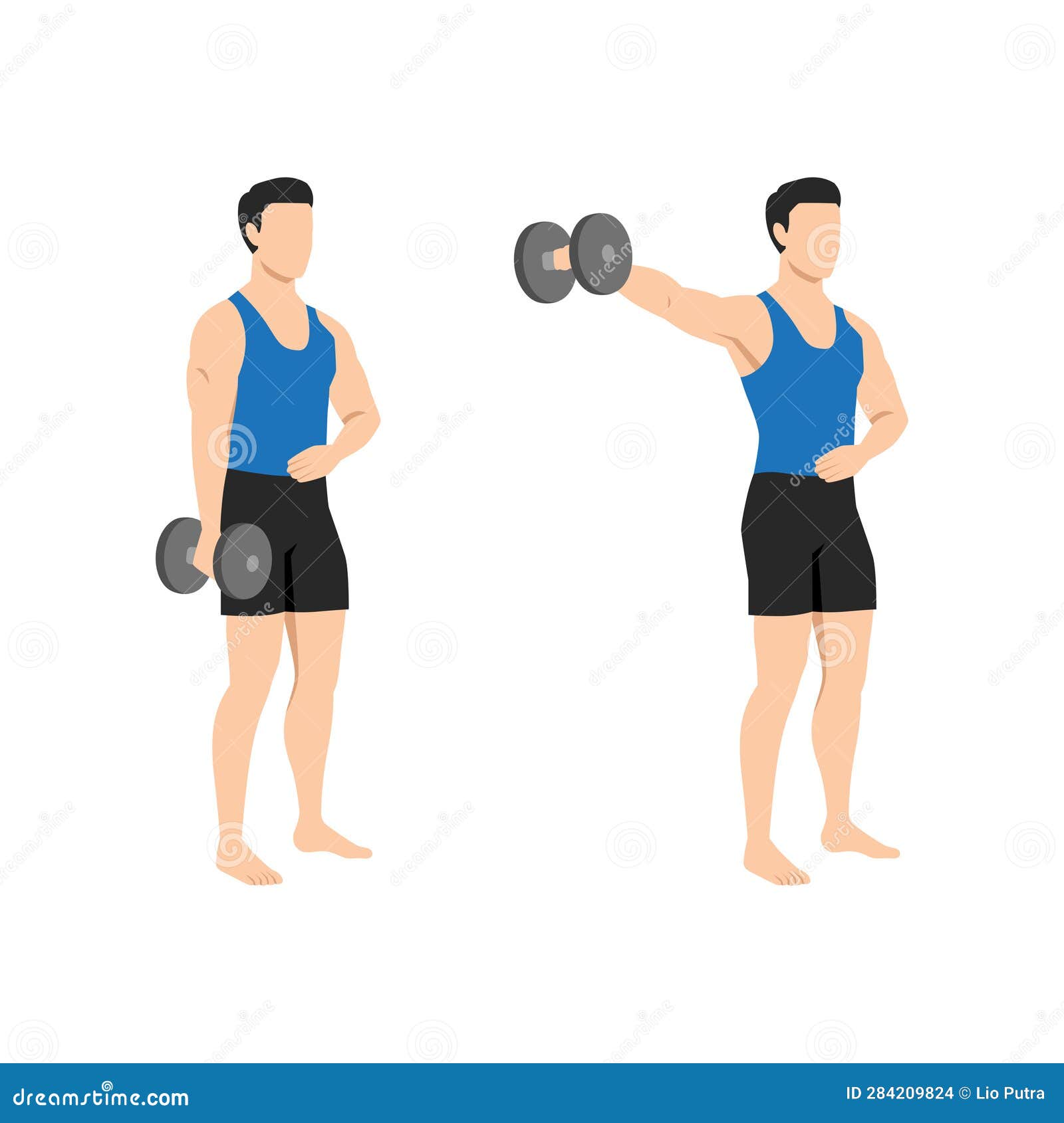 Side Leg Raises Exercise Silhouette Cartoon Vector | CartoonDealer.com ...