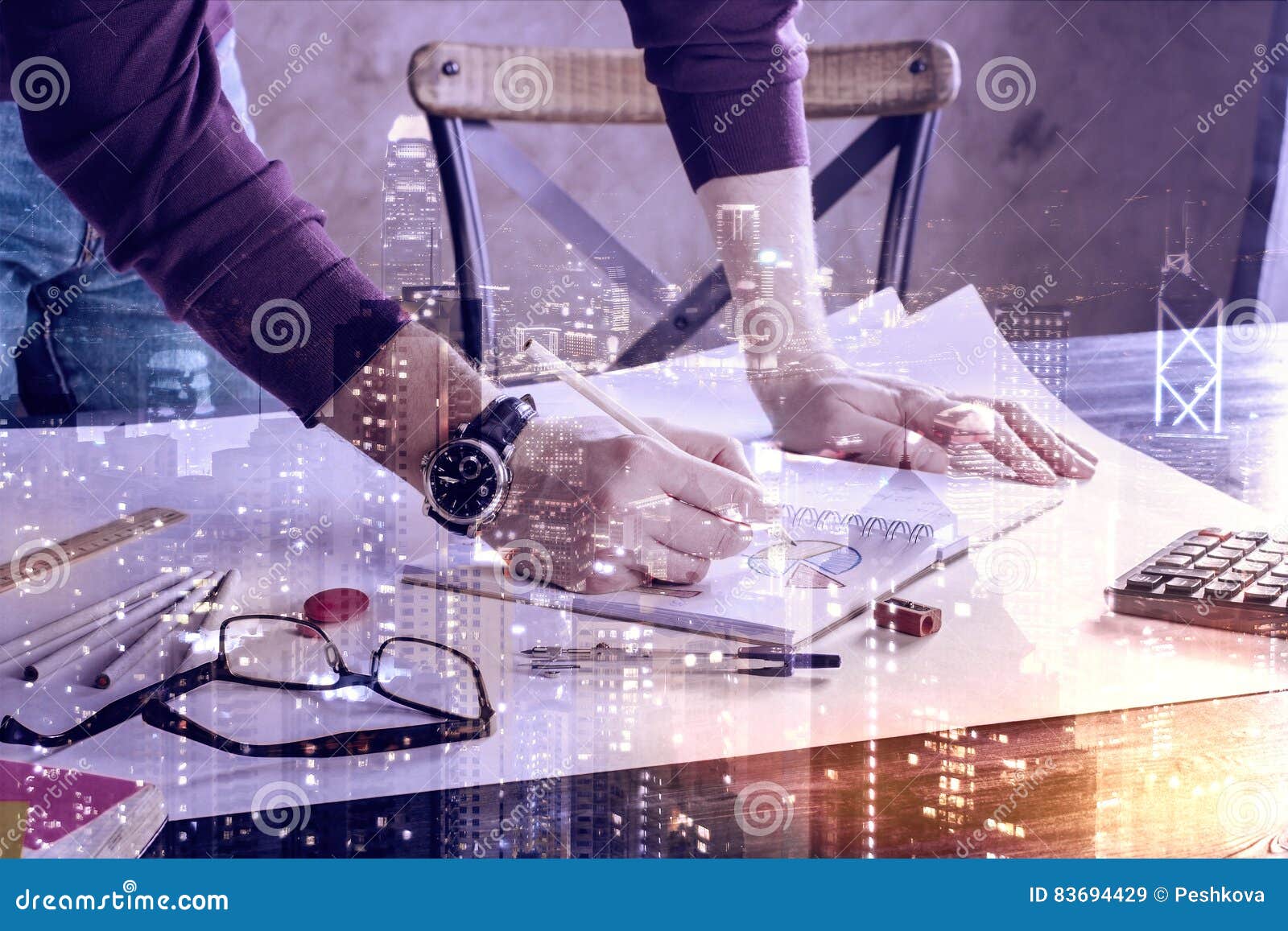 Man doing paperwork stock image. Image of businessman - 83694429