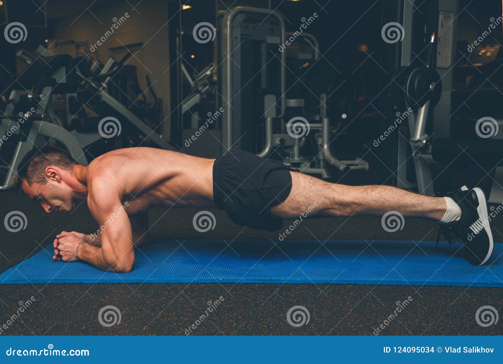 Man Doing Plank Position at the Gym Stock Photo - Image of energy, care ...
