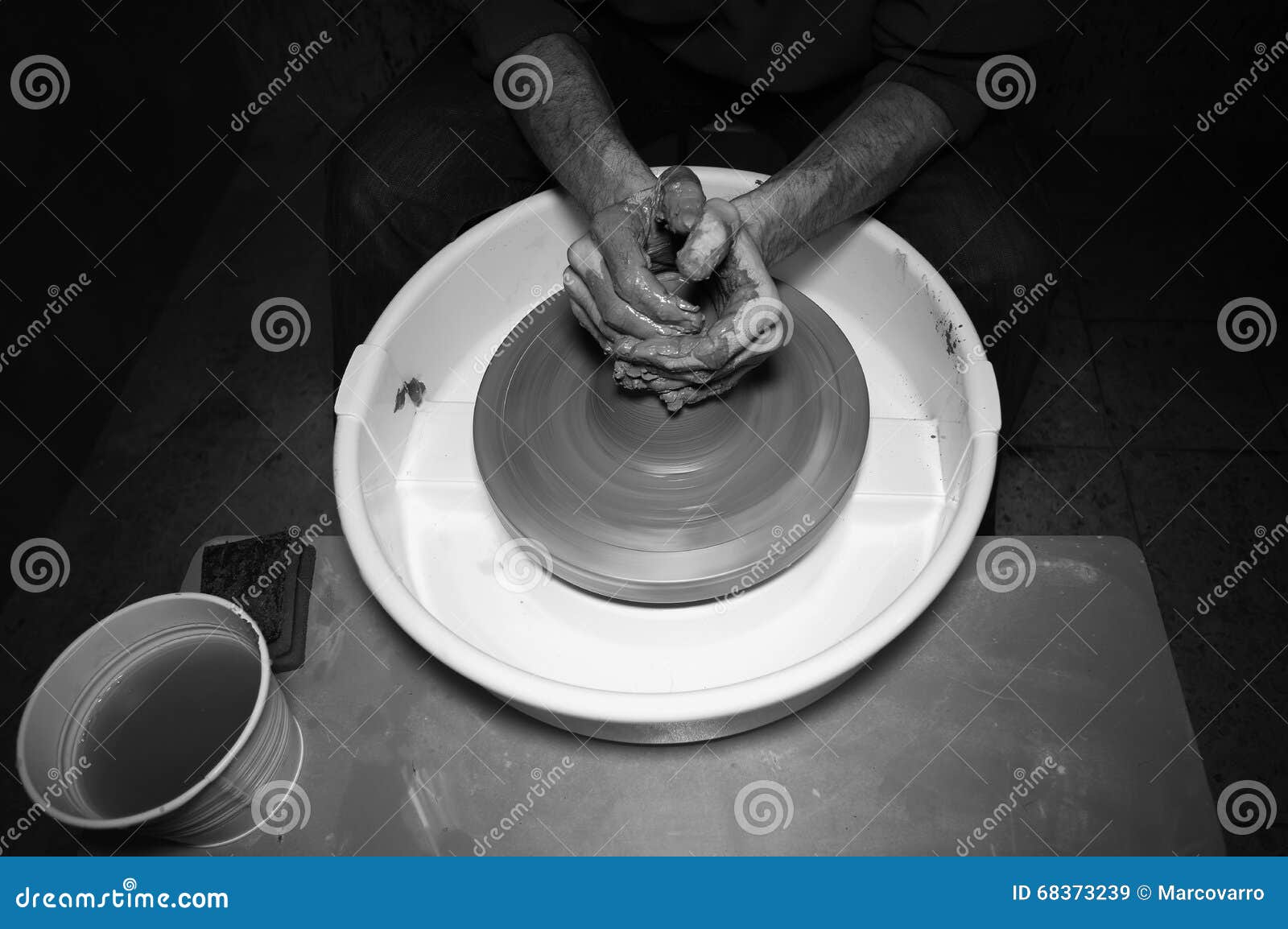 Man doing pottery work stock image. Image of working - 68373239