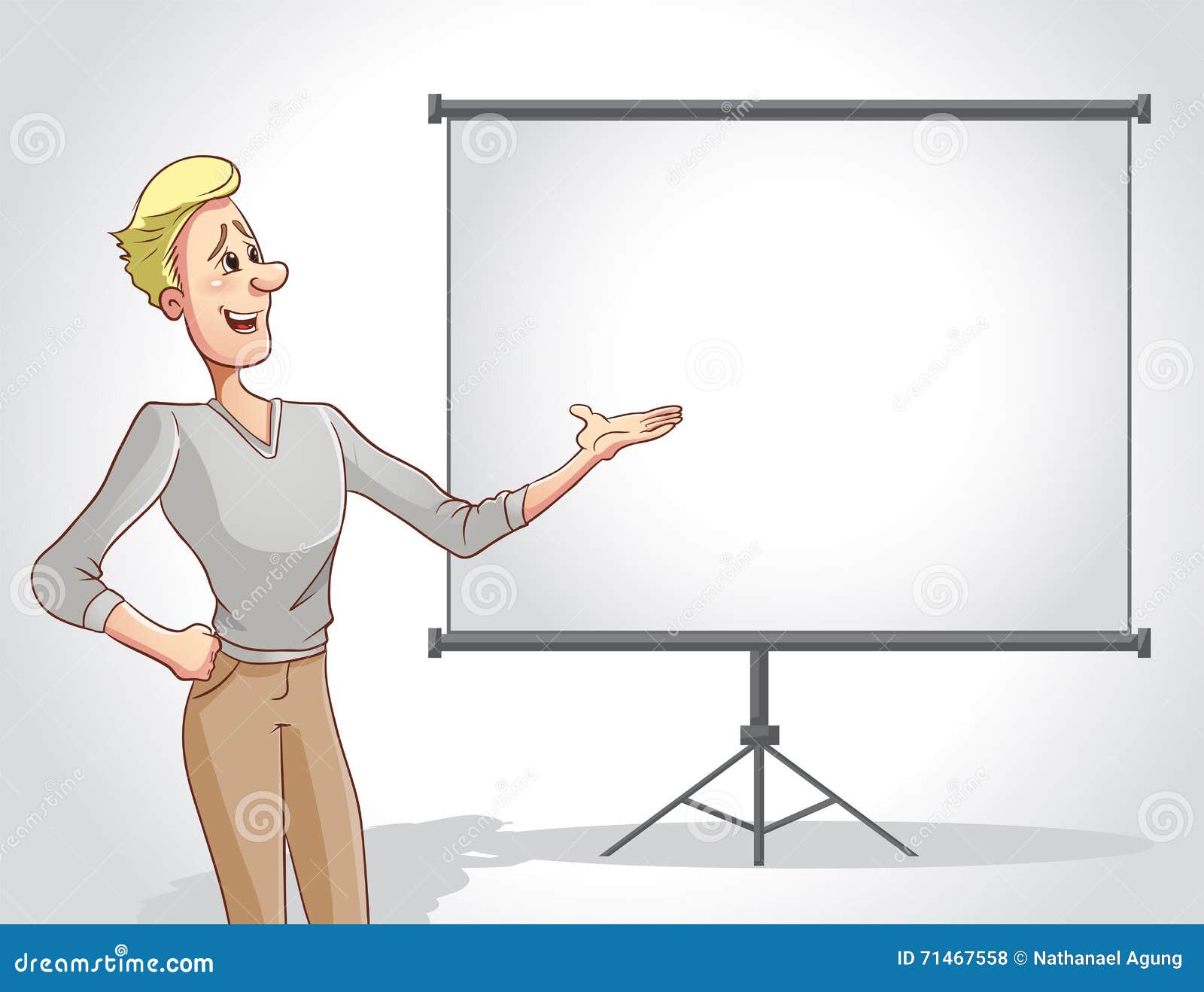 Man Doing Presentation Vector Illustratio Stock Vector - Illustration ...
