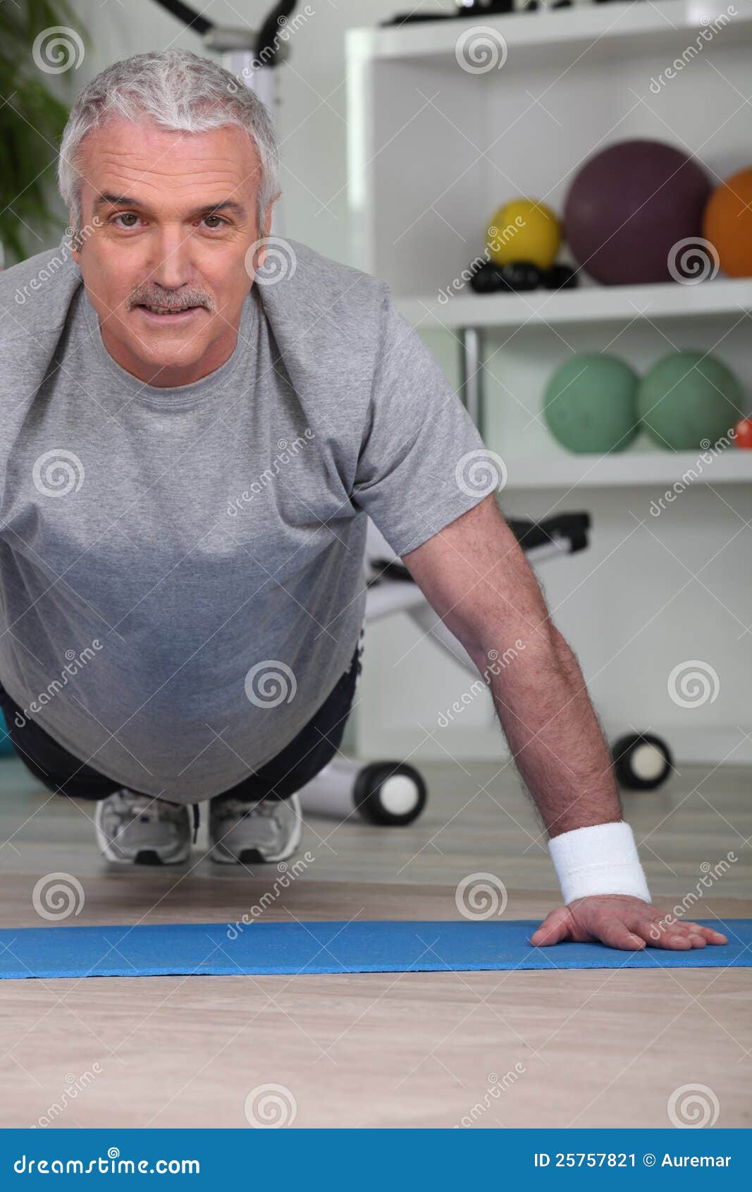 Man doing press ups stock image. Image of fifties, instructor - 25757821
