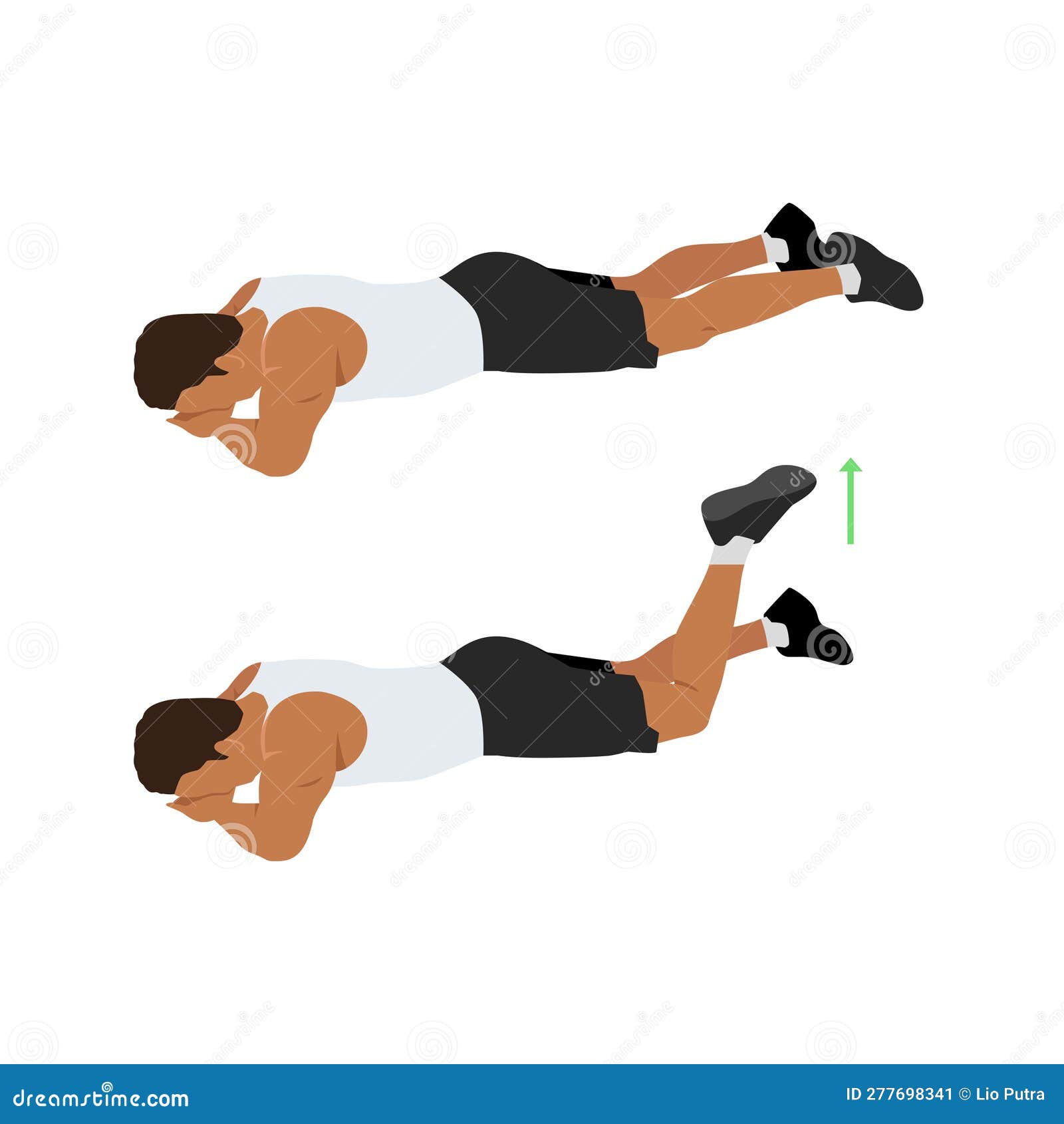 Prone Row Exercise Strength Workout Vector Illustration Silhouette ...