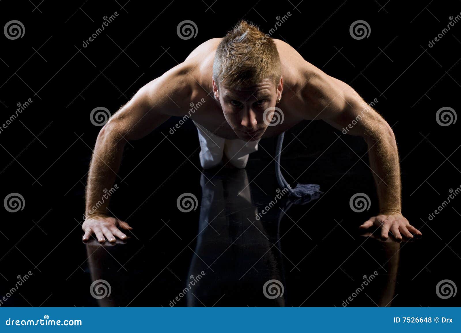 Man doing pushups stock photo. Image of pushup, muscle - 7526648