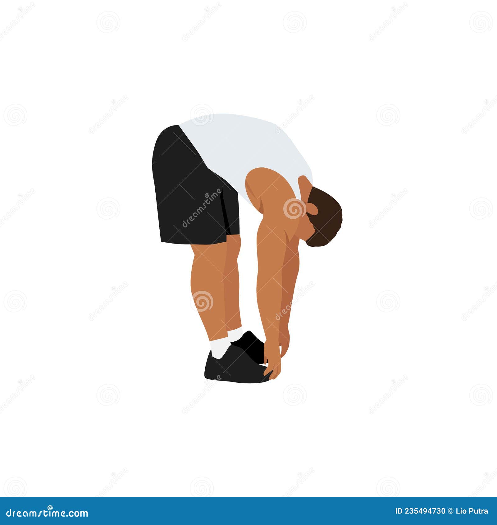 Forward Bend Pose Cartoon Vector | CartoonDealer.com #89491341