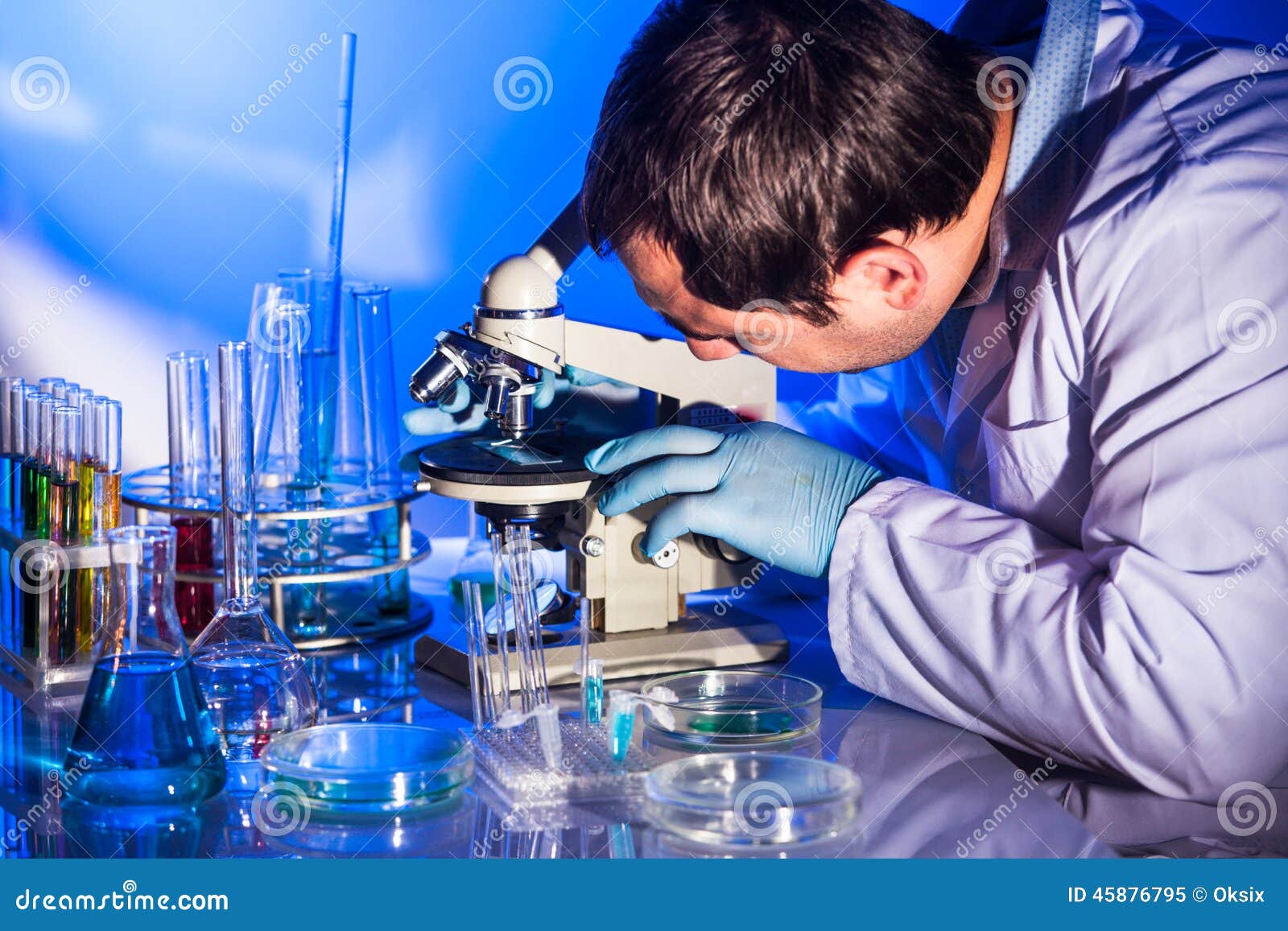 Man doing reseach stock image. Image of modern, researcher - 45876795