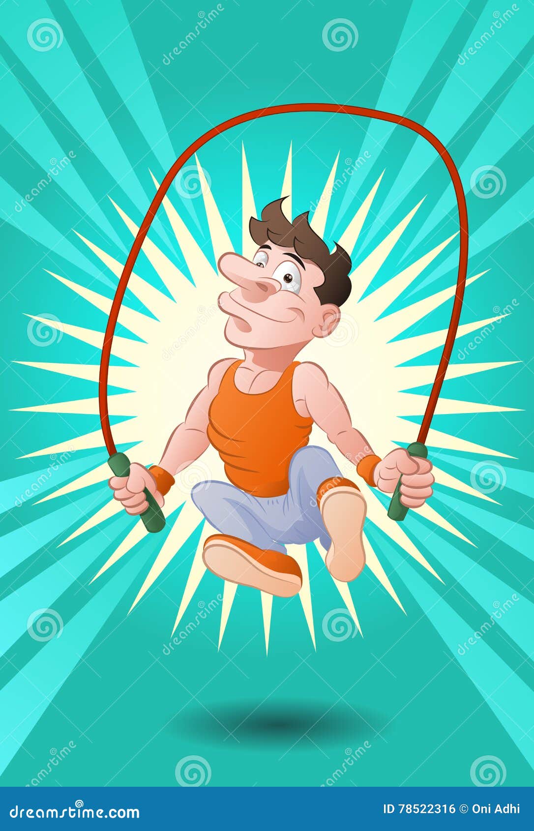 Rope Skipping Evolution - Born To Jump Vector Illustration ...