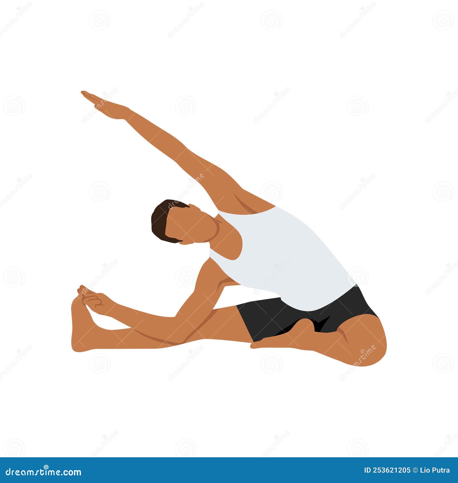 Man Doing Side Seated Wide Angle Pose Parsva Upavistha Konasana ... Man Doing Side Seated Wide Angle Pose Parsva Upavistha Konasana ...