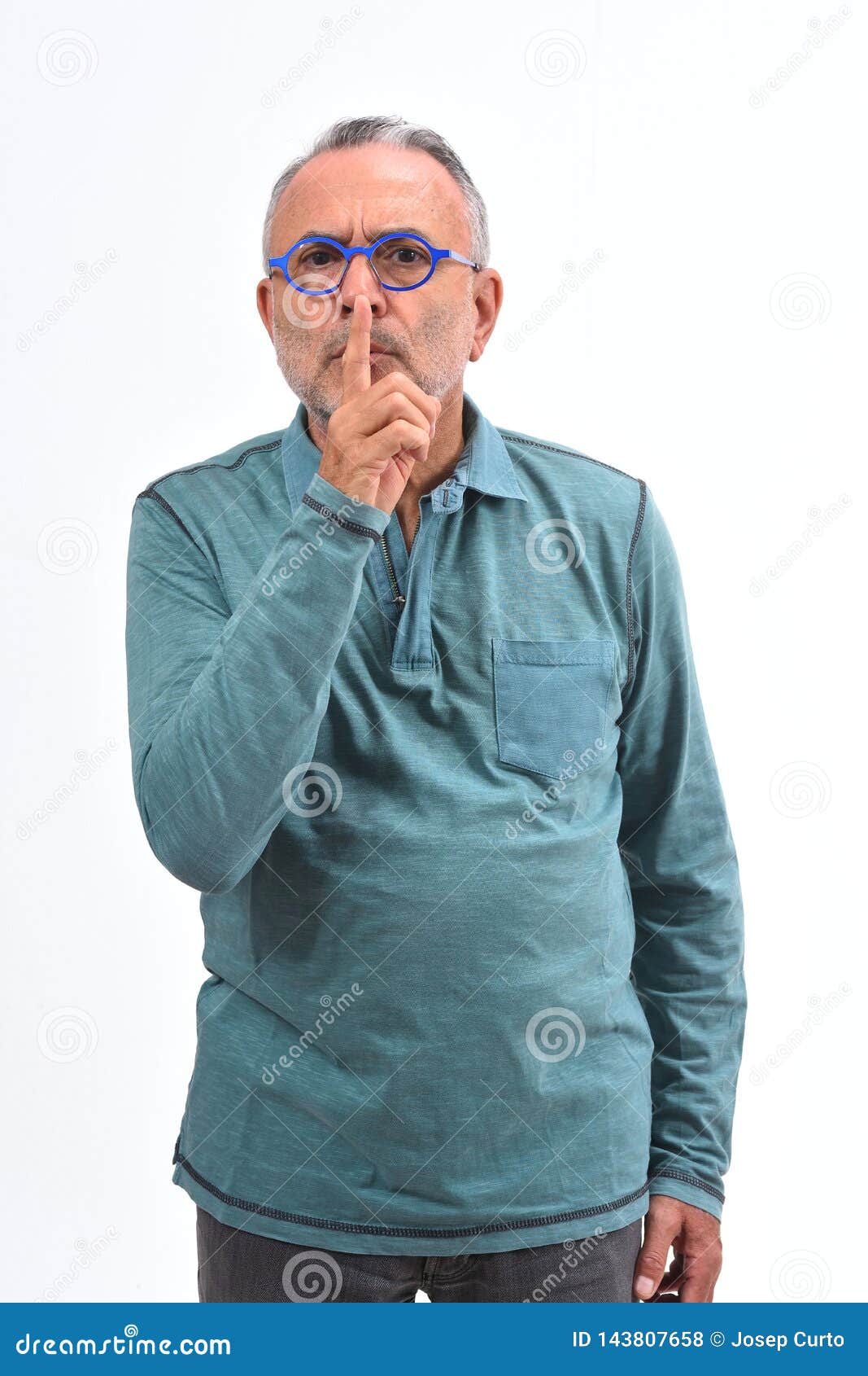 Man Doing in Silent Silence with Fingers Stock Photo - Image of ...