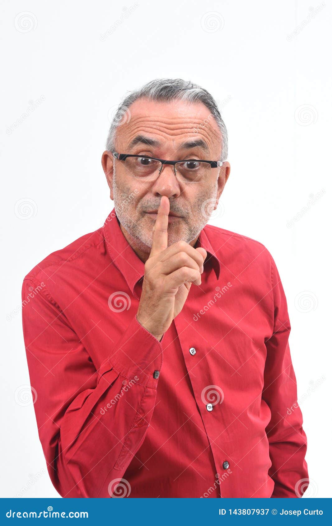 Man Doing in Silent Silence with Fingers Stock Image - Image of lips ...