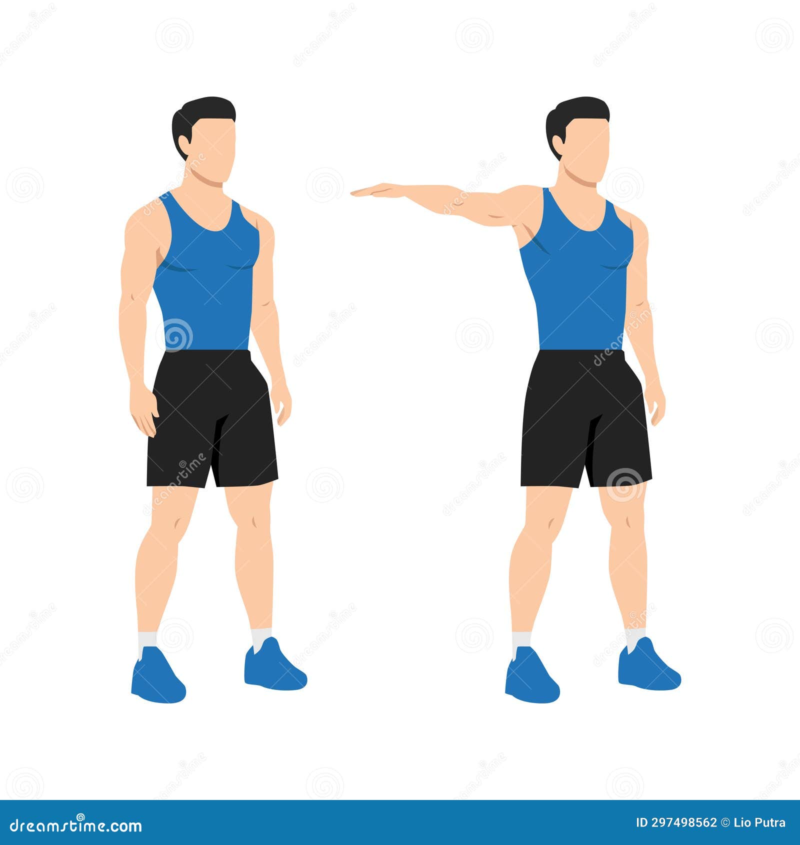 Side Leg Raises Exercise Silhouette Cartoon Vector | CartoonDealer.com ...
