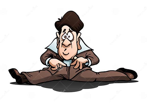 Man Doing Split Dance Style on White Stock Illustration - Illustration ...