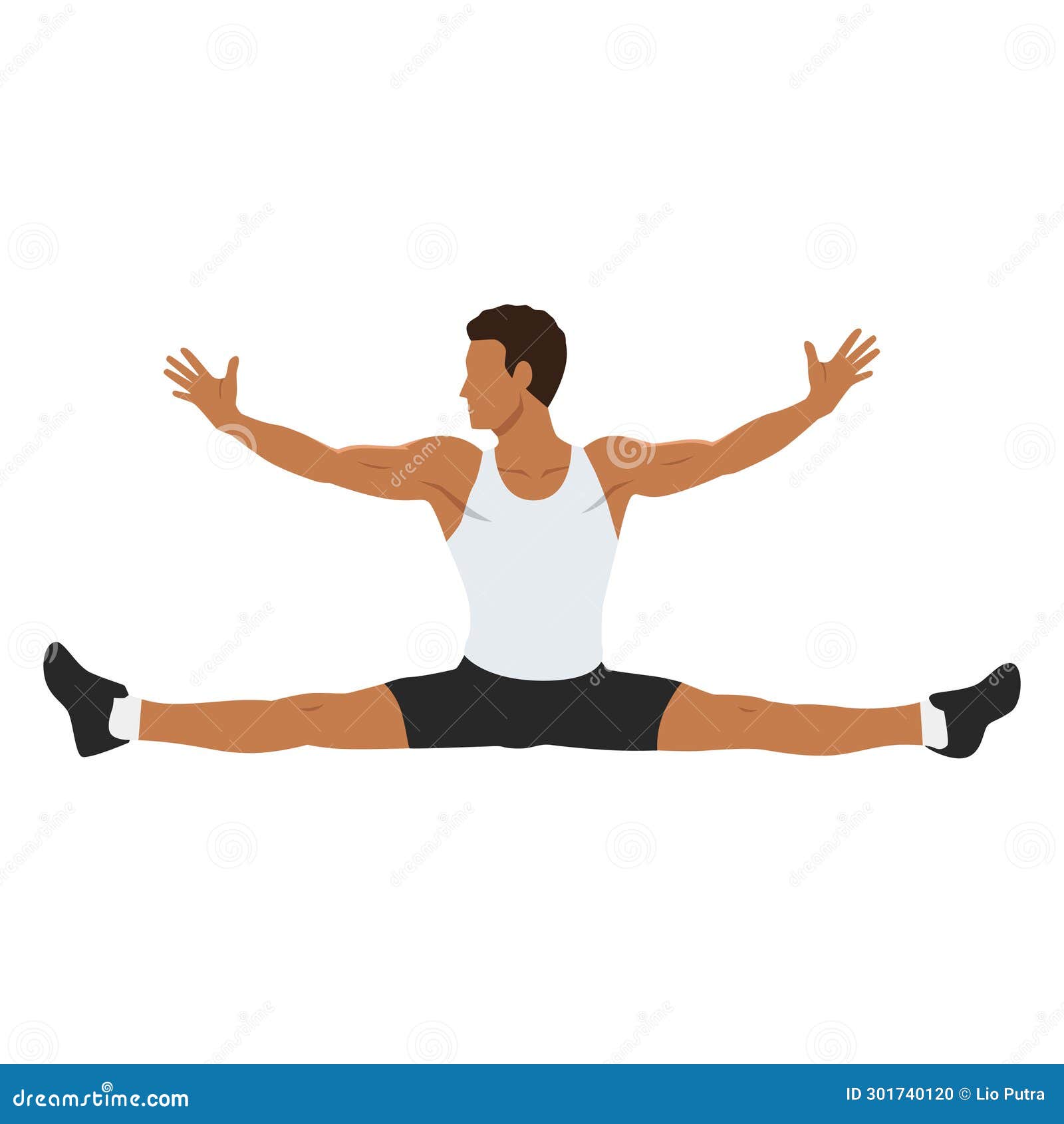 Man Doing The Splits Stock Image | CartoonDealer.com #105458683
