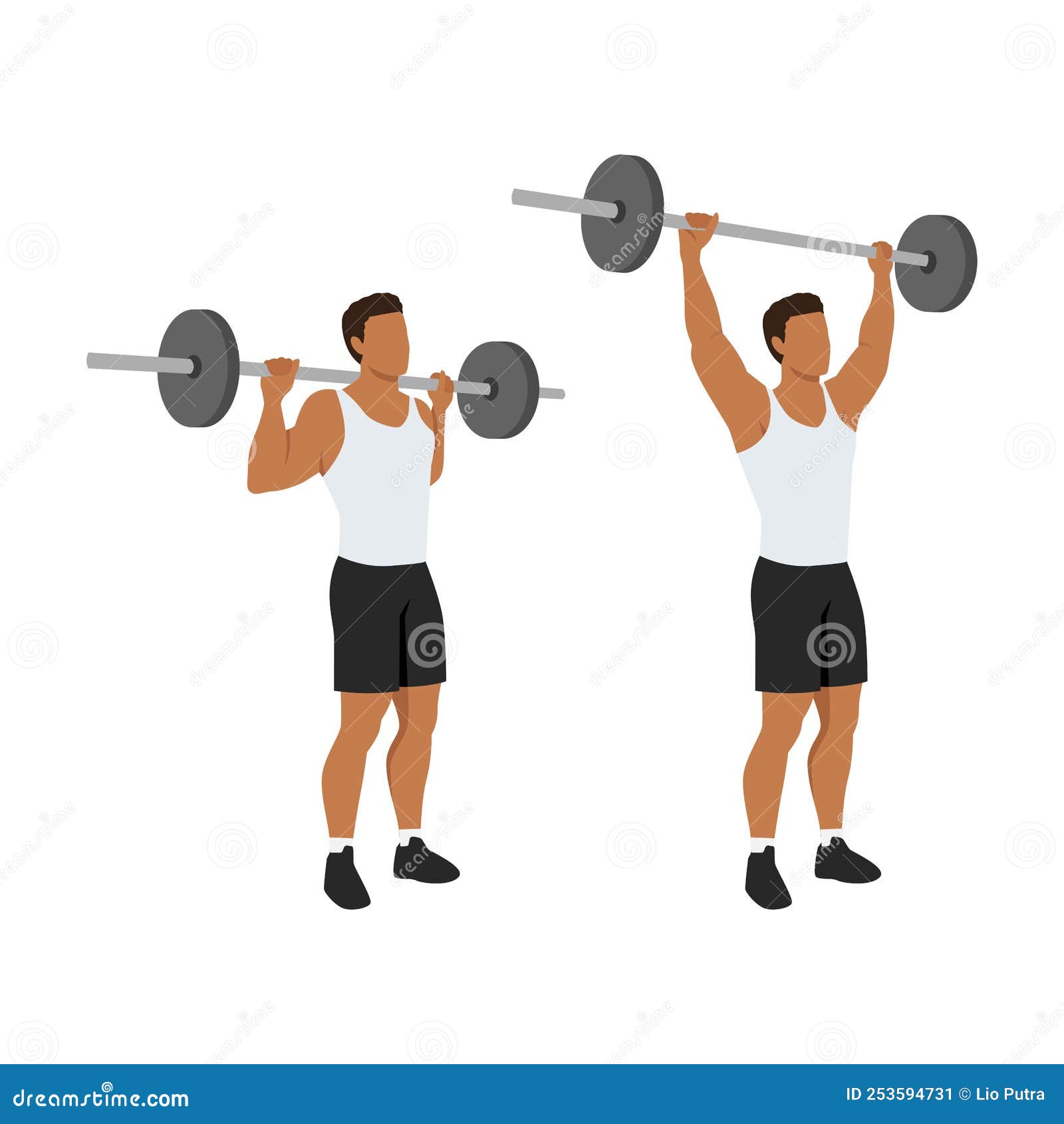 Barbell Overhead Press Behind The Neck