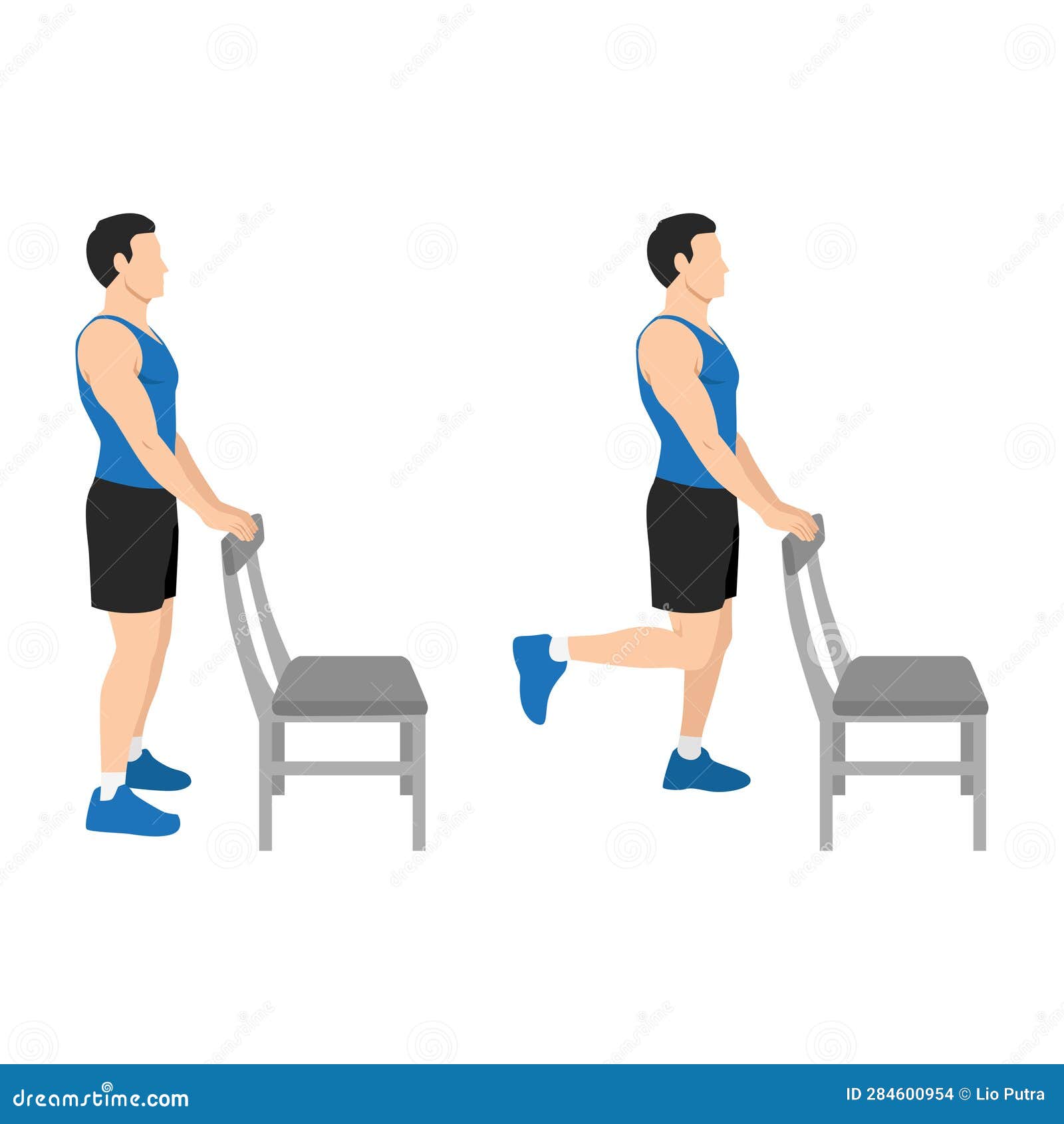 Hamstring Curls Fitness Exercise Leg Color Icon Vector Illustration ...