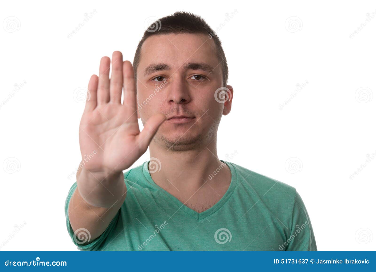 Man Doing a Stop Symbol - White Background Stock Image - Image of hand ...