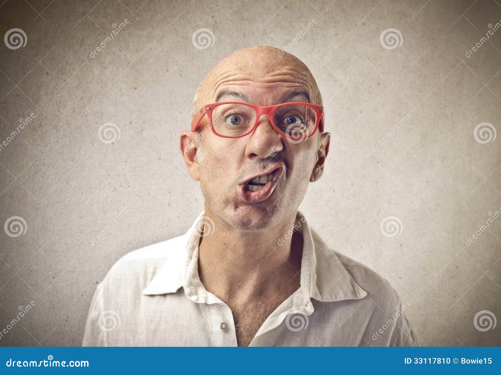 Man Doing Strange Expression Stock Photo - Image: 33117810