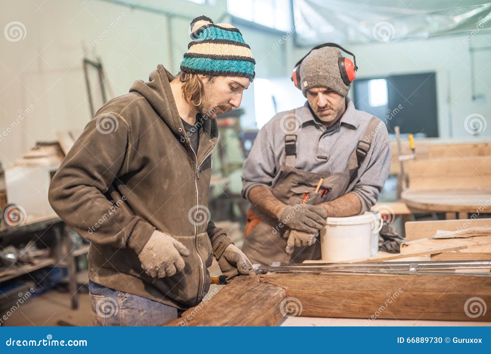 Man Doing Woodwork in Carpentry Stock Photo - Image of joiner, hipster ...