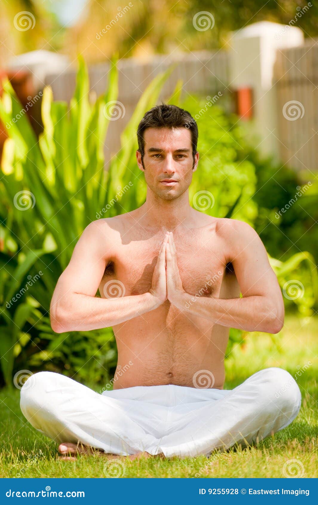 Man Doing Yoga stock photo. Image of male, yoga, white - 9255928