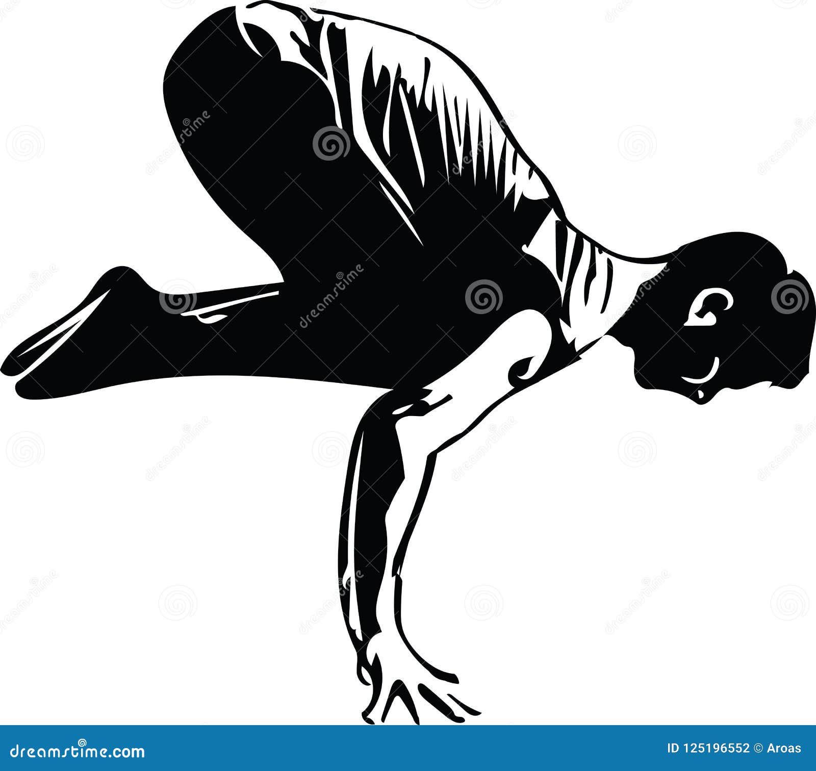 Man Doing Yoga, Abstract Lines Drawing Stock Vector - Illustration of ...
