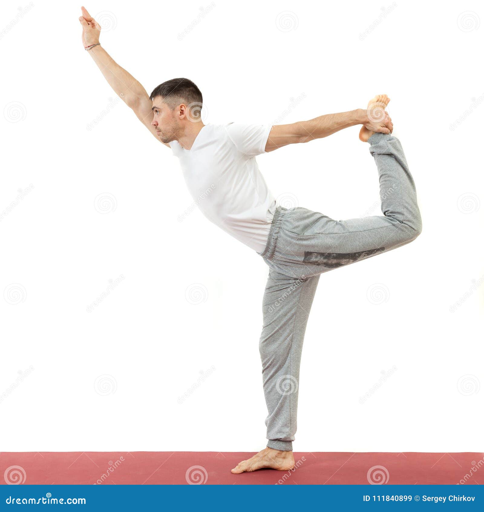 Man doing yoga stock image. Image of white, health, fitness - 111840899