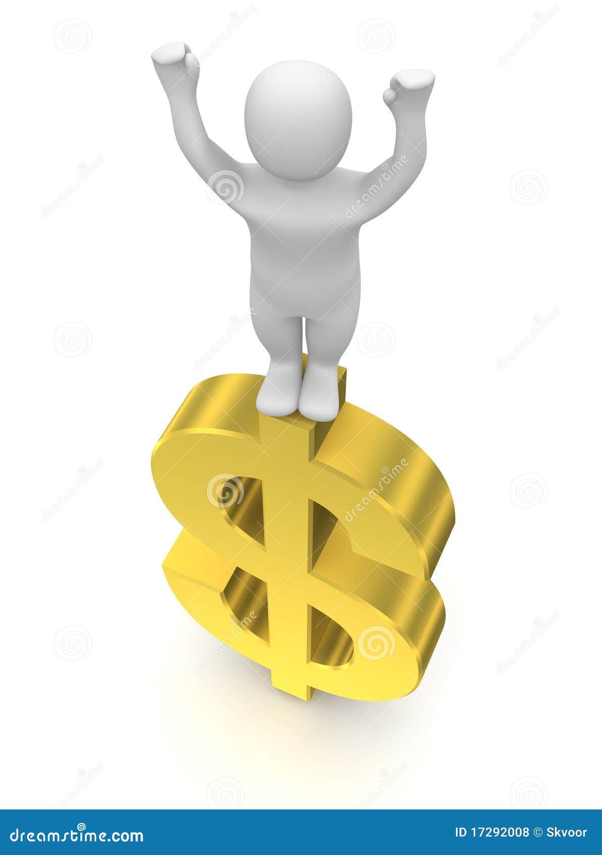 Man and dollar stock illustration. Illustration of business - 17292008