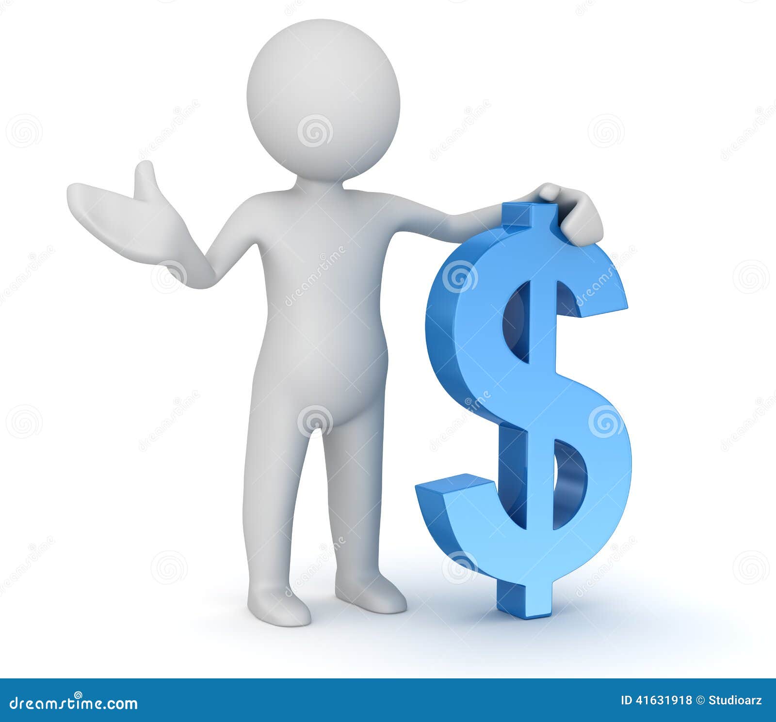 Man and dollar sign stock illustration. Illustration of finance - 41631918