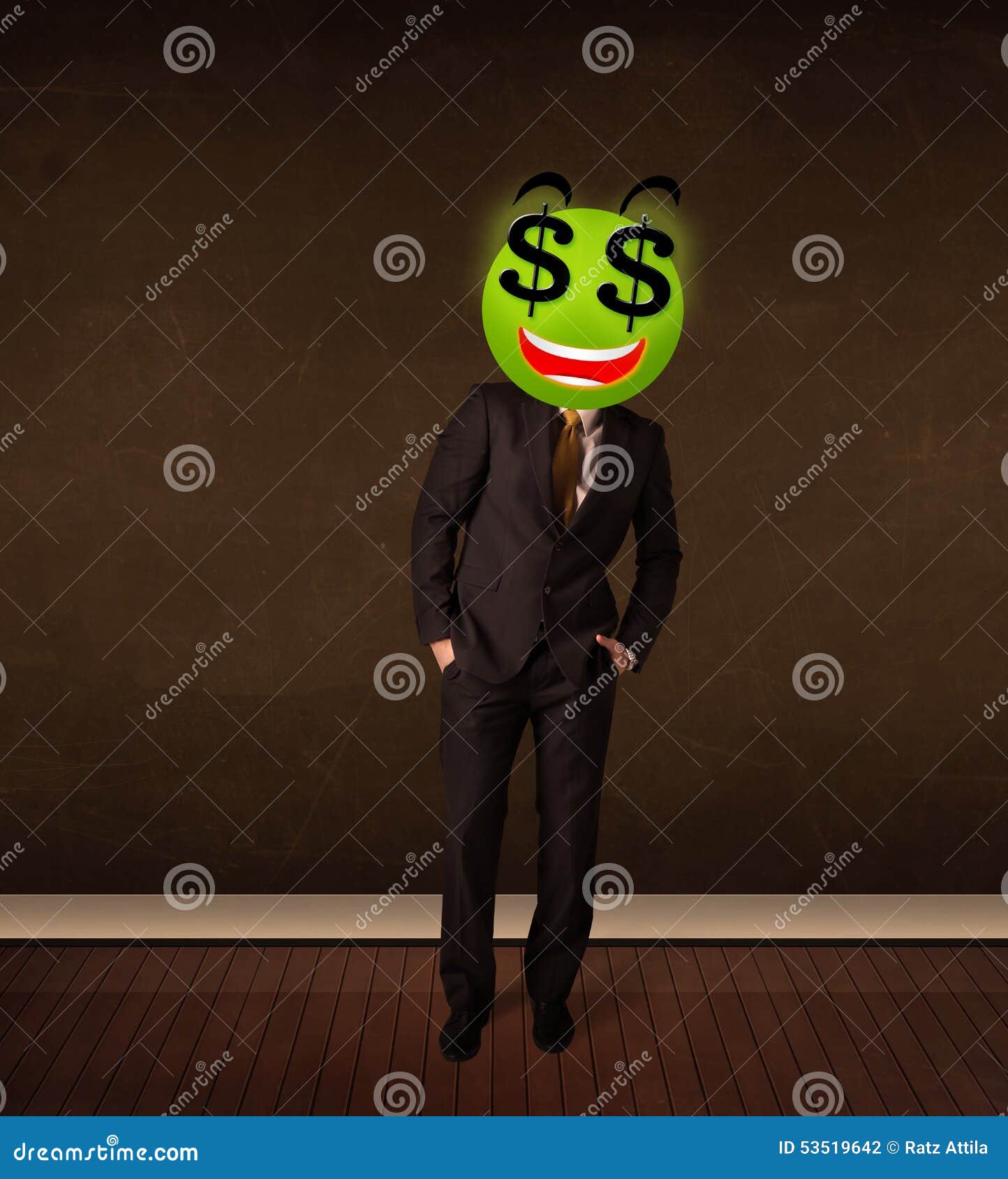 Man with Dollar Sign Smiley Face Stock Photo - Image of money, feeling ...