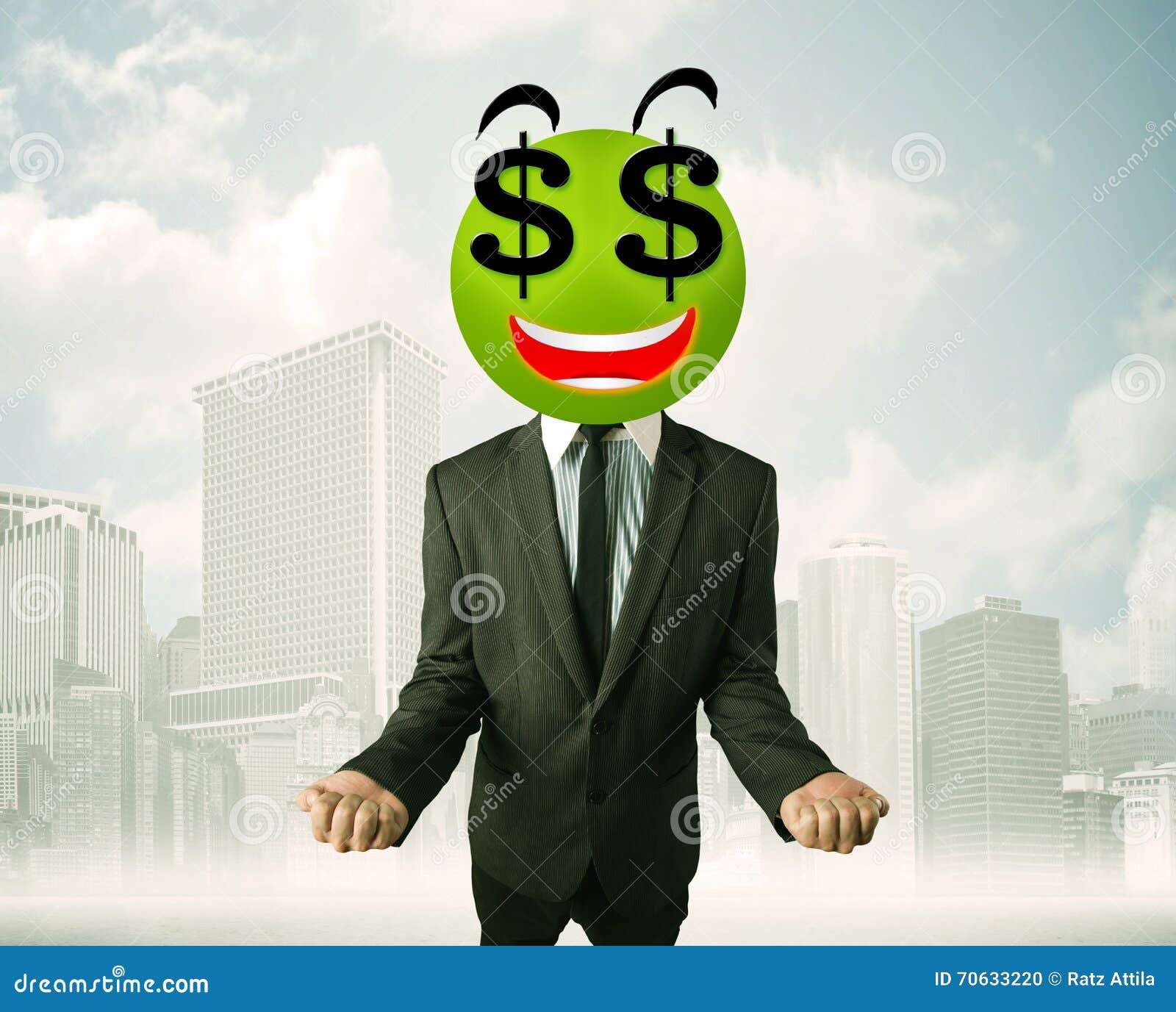 Man with Dollar Sign Smiley Face Stock Photo - Image of money, hand ...