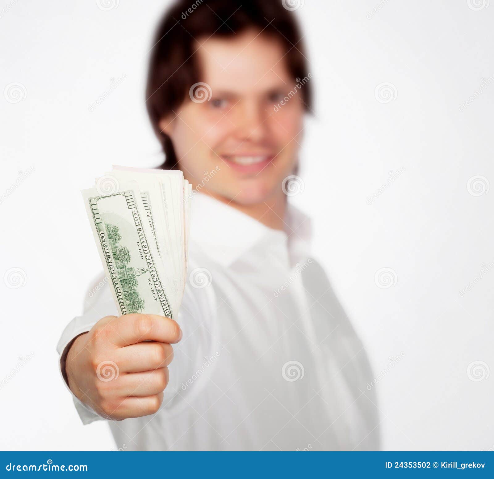 Man with dollars stock photo. Image of cash, bank, capital - 24353502