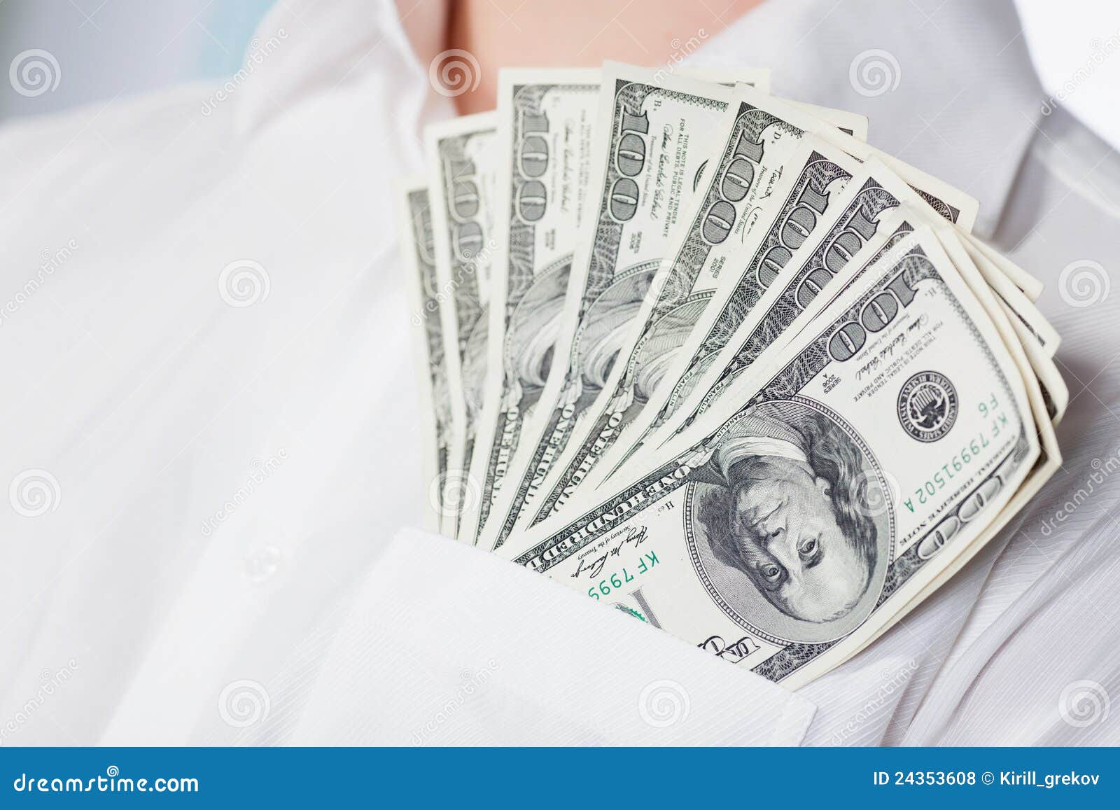 Man with dollars stock photo. Image of bankroll, american - 24353608