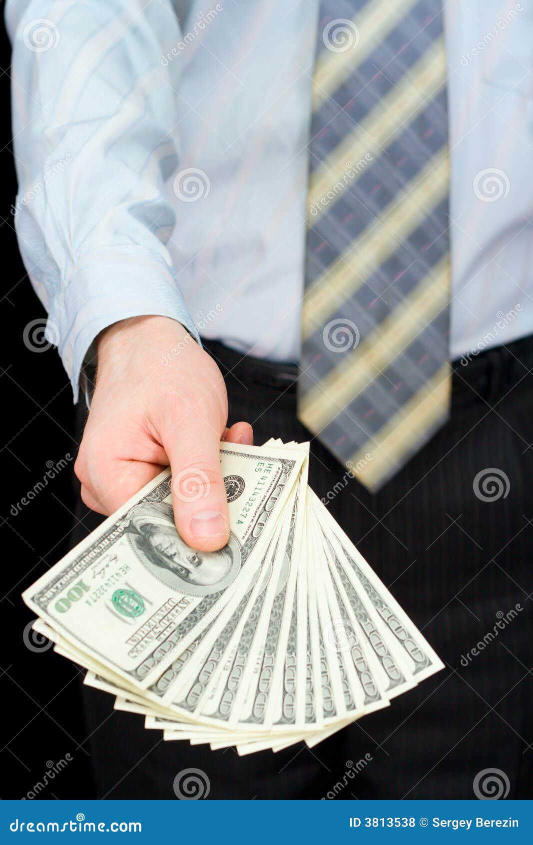 The man with dollars stock photo. Image of business, finances - 3813538