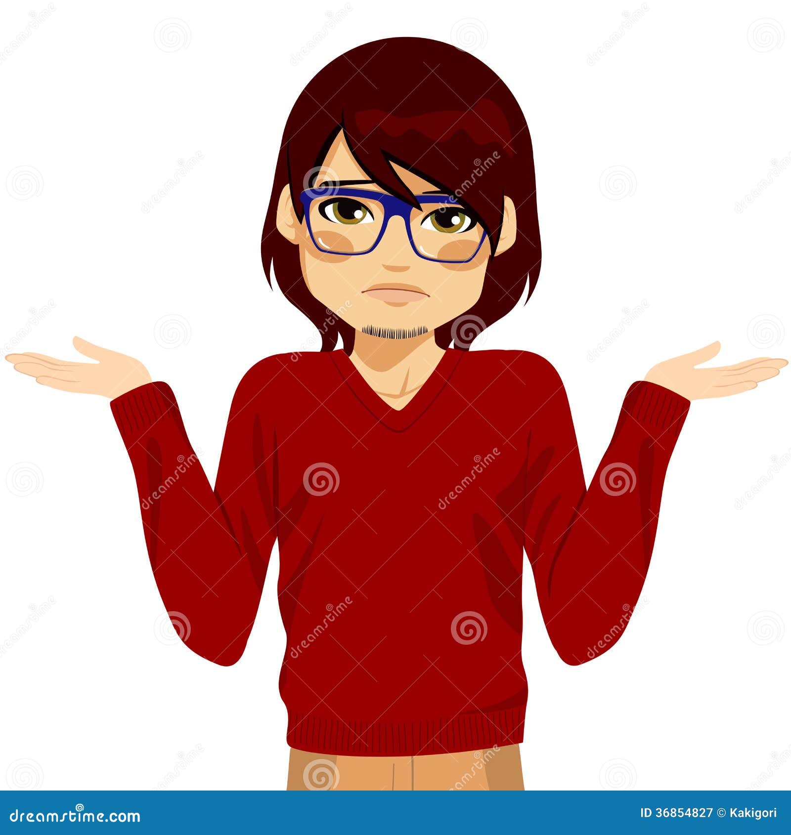Man Doubt Shrug stock vector. Illustration of choice - 36854827