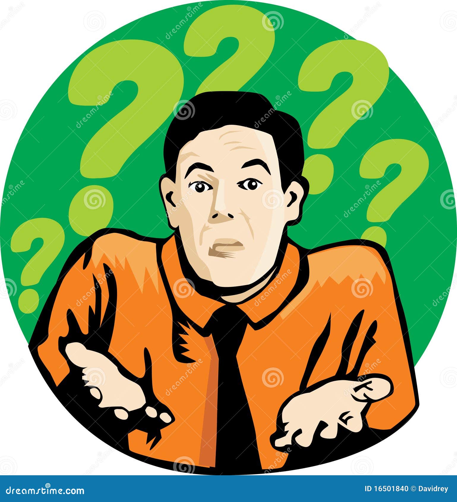 Man doubting stock vector. Illustration of confusion - 16501840