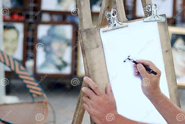 Man drawing stock photo. Image of drawing, painting, figure - 11105540