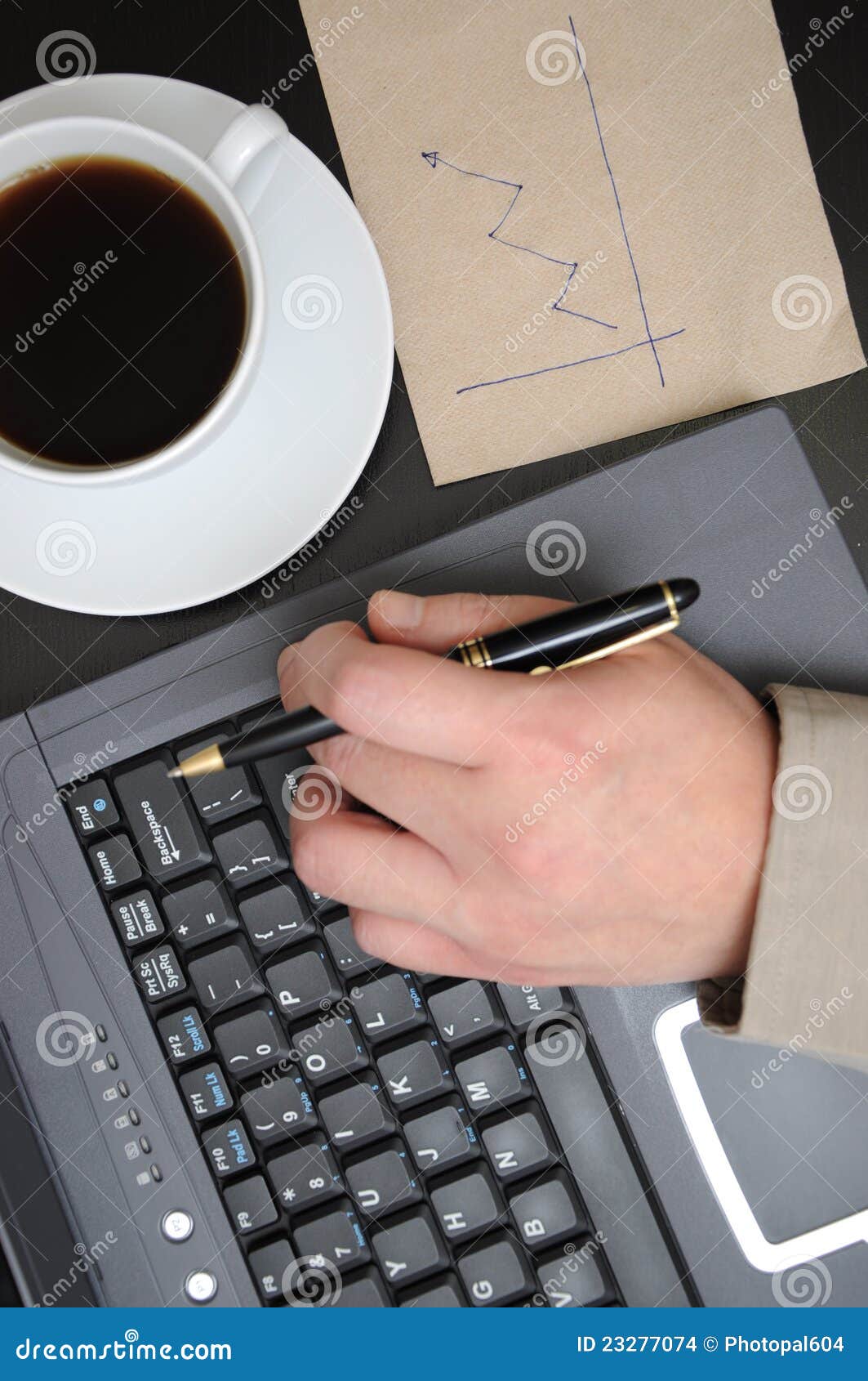 Man Drawing Business Finance Graphs Stock Photo - Image of management ...