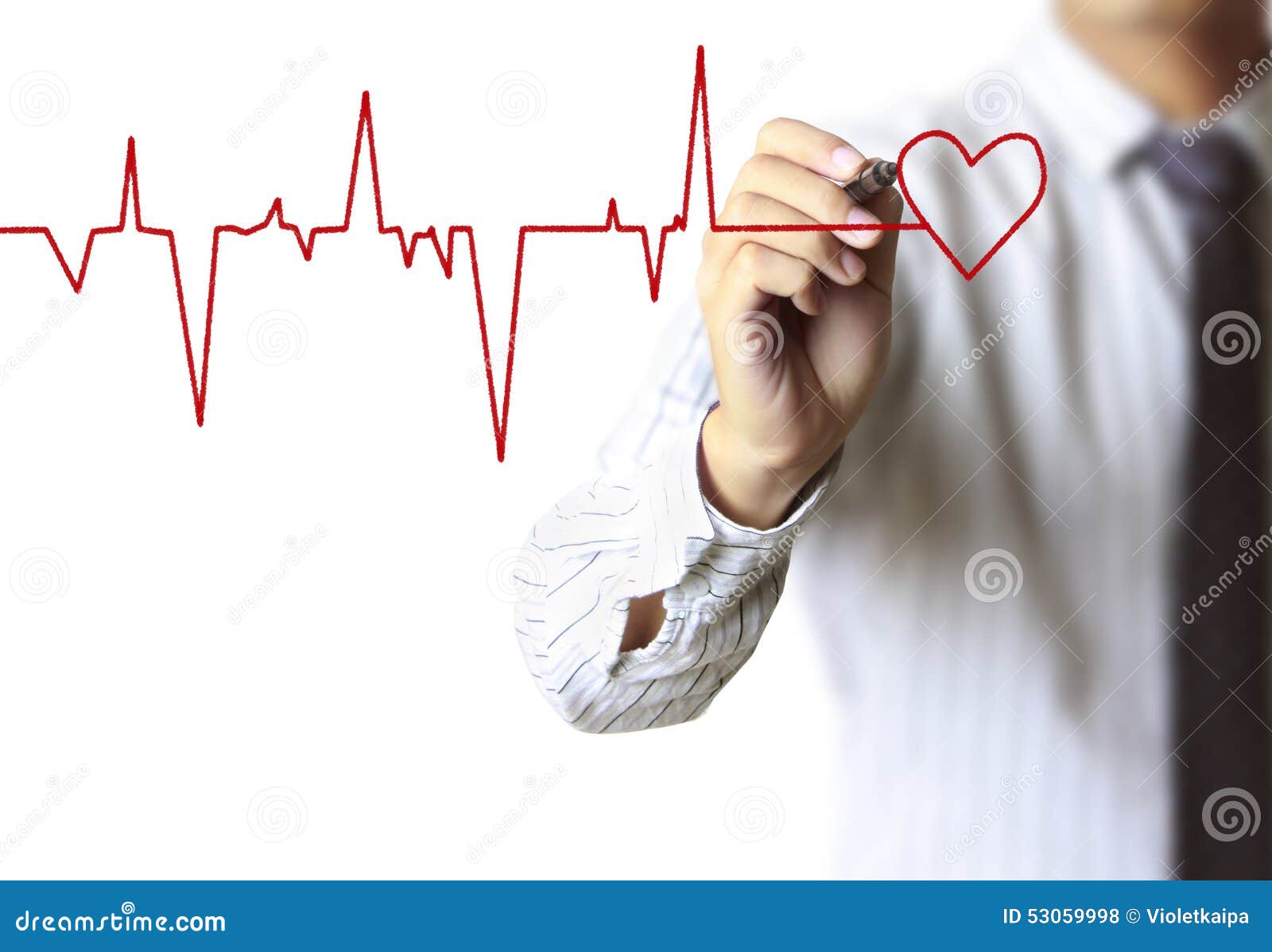 Man Drawing Chart Heartbeat Stock Photo - Image of inspiration, male ...