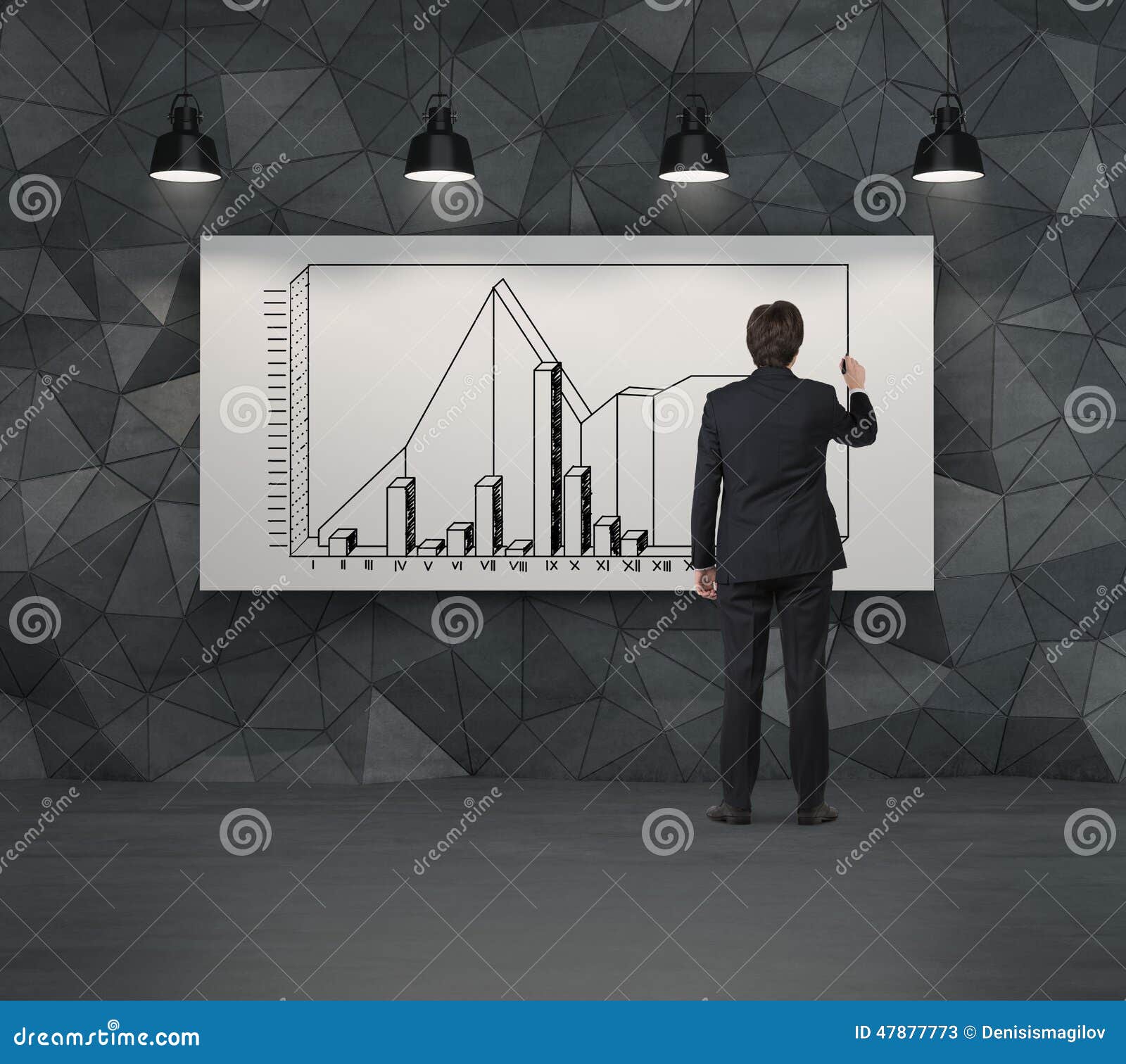 Placard With Drawing Graph Royalty-Free Stock Image | CartoonDealer.com ...