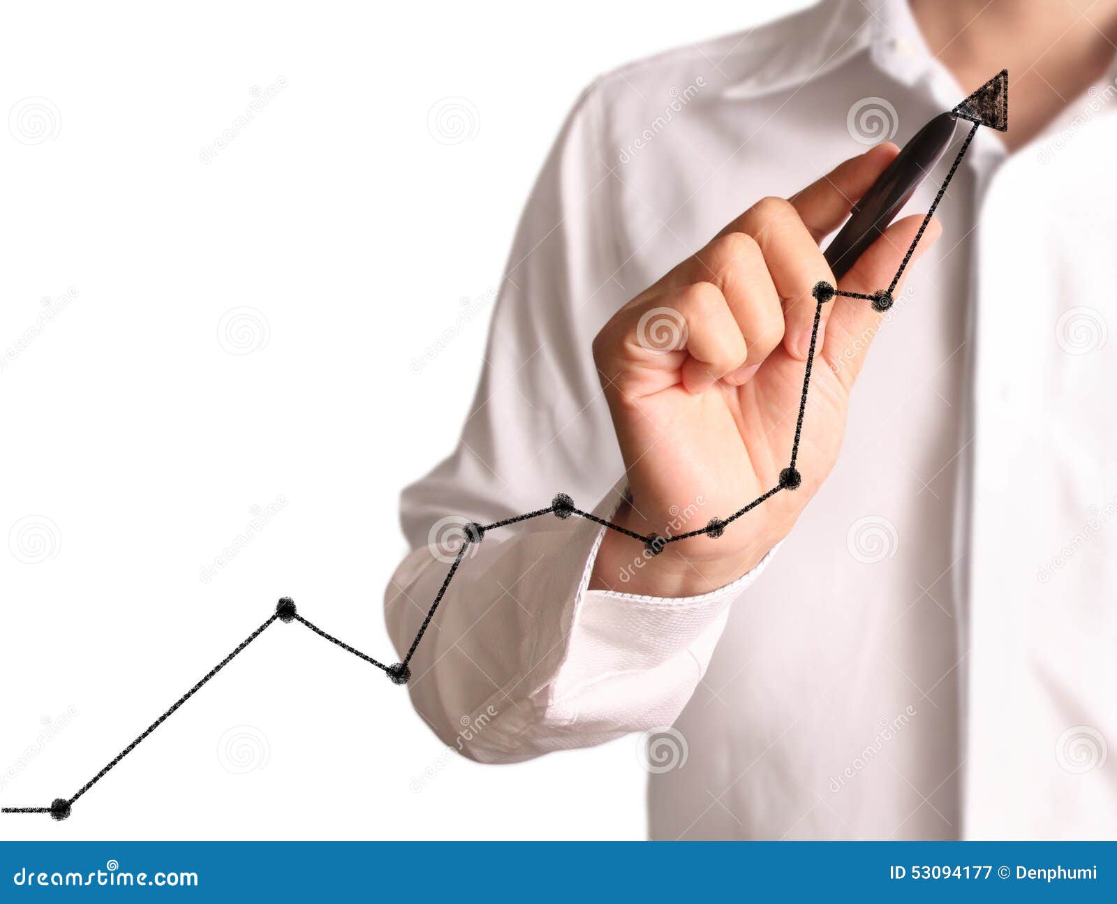 Man drawing a chart show stock image. Image of diagram - 53094177