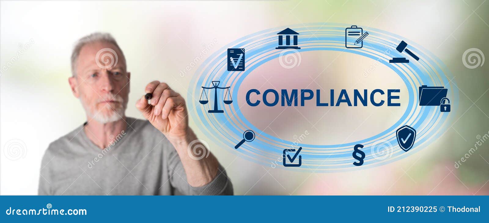 Man Drawing Compliance Concept Stock Image - Image of regulation ...